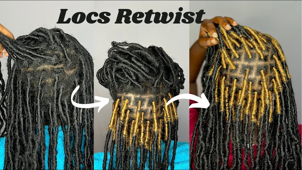 3months old Soft Locs Retwist|Touch Up |Easy..#retwistlock - YouTube