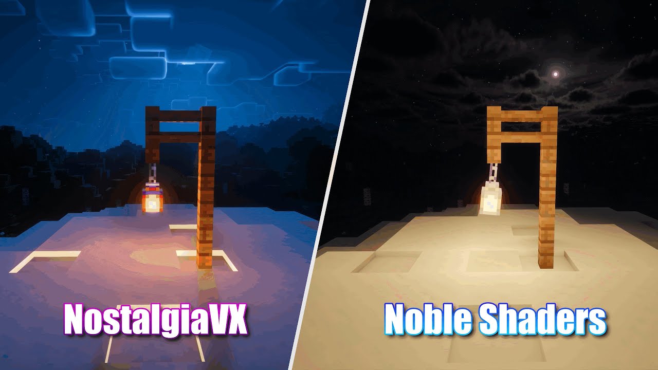 Minecraft: NostalgiaVX vs Noble Shaders - YouTube