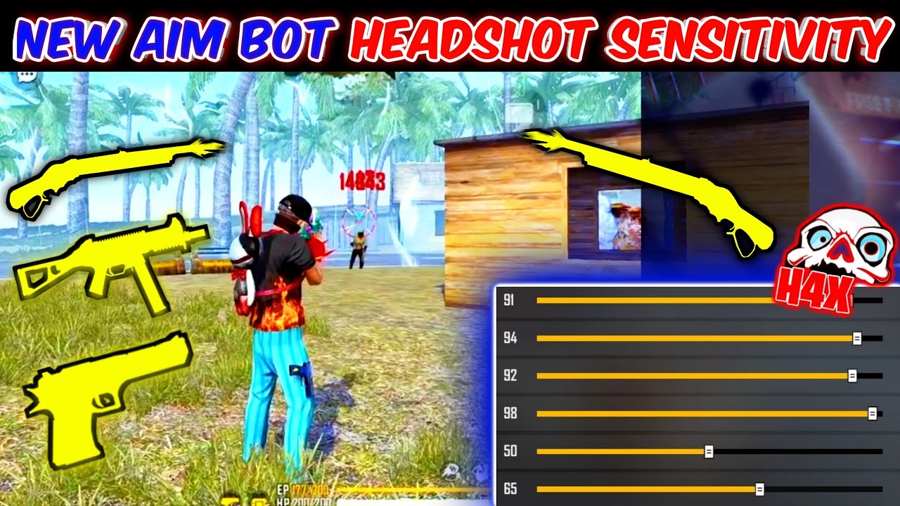 ALL WEAPON AUTO HEADSHOT SENSITIVITY SETTING 🔥👽 | FREE FIRE AIM BOT ...