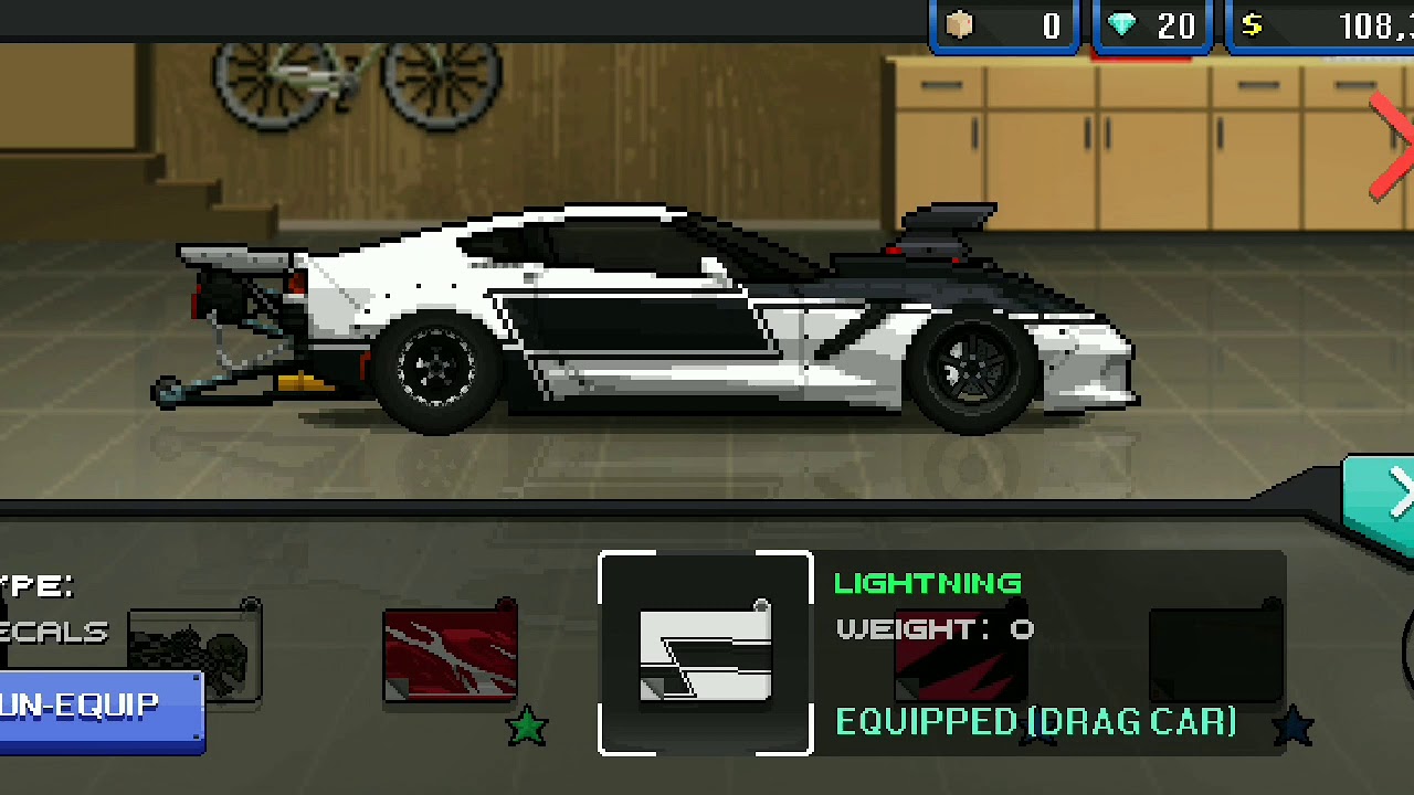 Pixel car racer fast drag build - YouTube