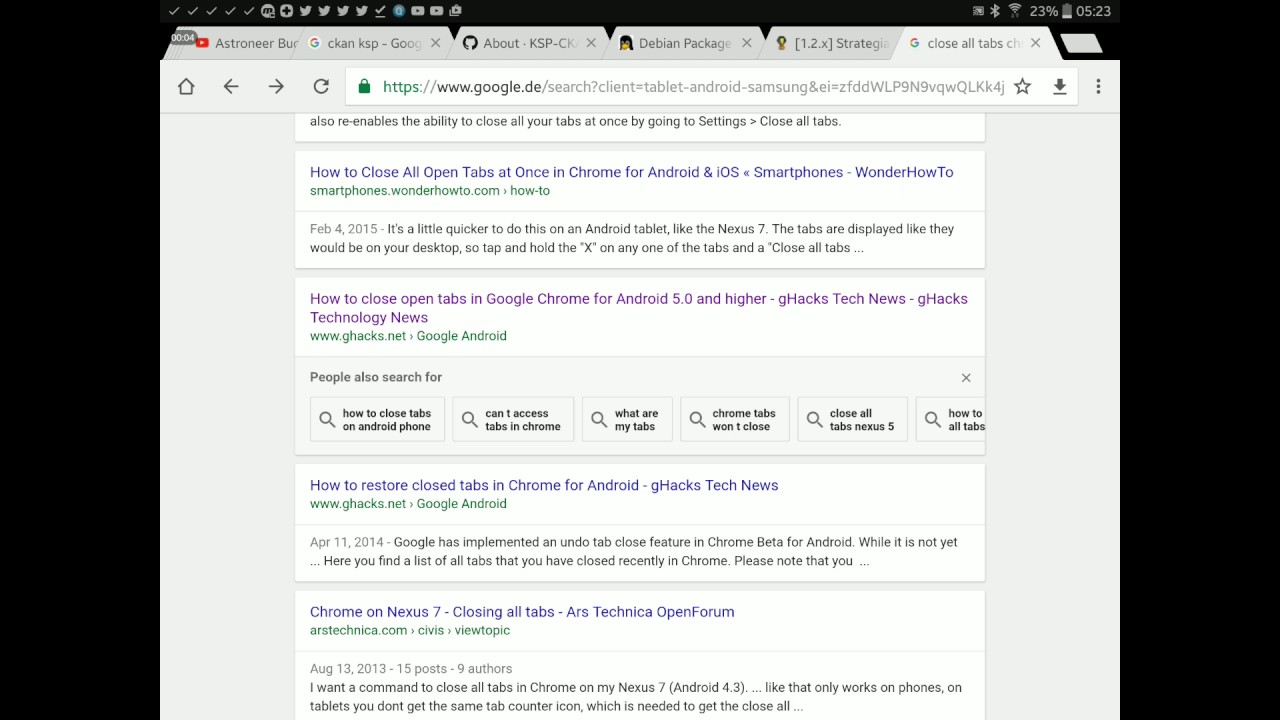 [Chrome v50.0.2883.91]Bug: Missing Option for Closing All Tabs - YouTube