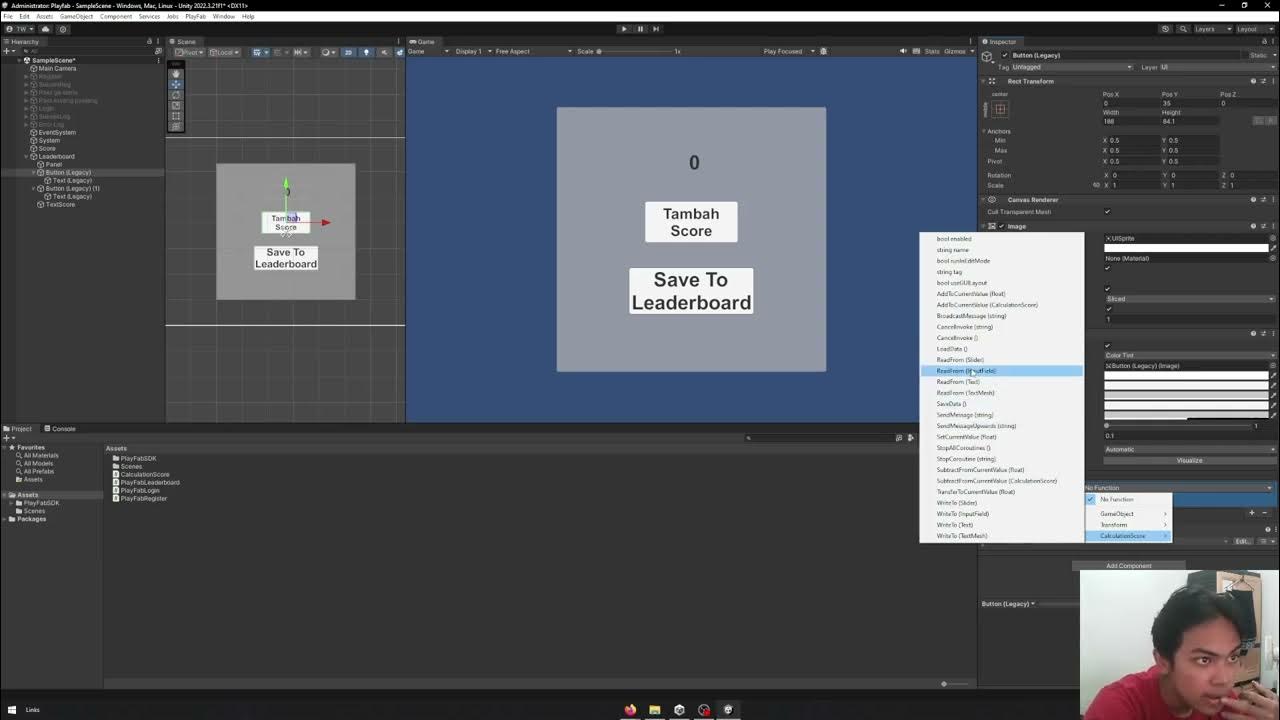 Unity cara memasukkan score ke leaderboard Microsoft Playfab - YouTube