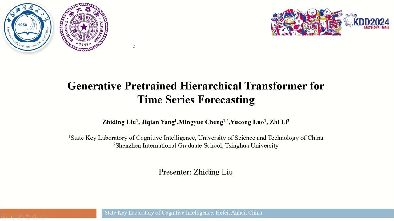 KDD 2024 - Generative Pretrained Hierarchical Transformer - YouTube