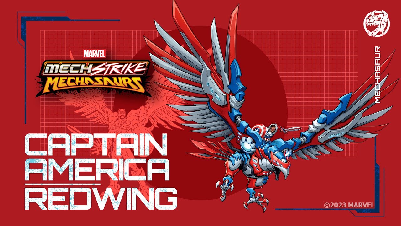 Meet the Mechasaurs: Captain America + Redwing | Marvel's Avengers Mech ...