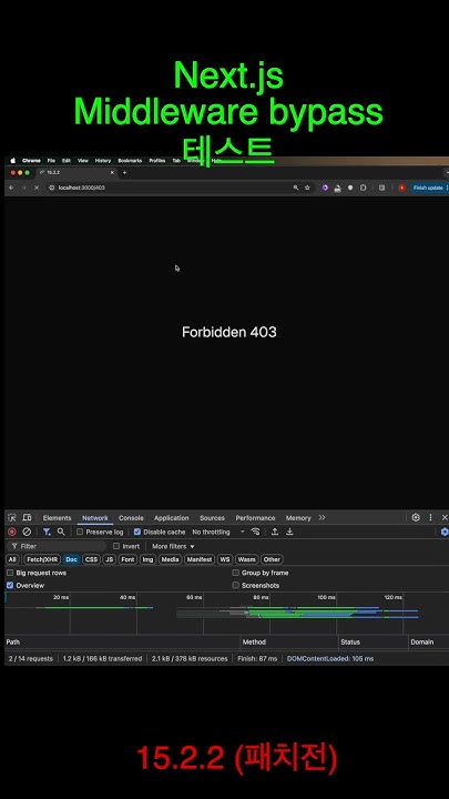 Next.js Middleware bypass 이슈 테스트 (CVE-2025-29927) #nextjs - YouTube