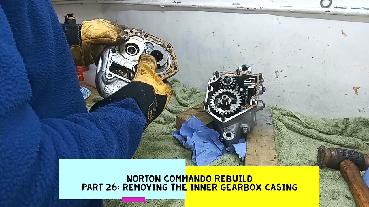 Norton Commando Engine Rebuild. Part 26: Removing the Inner Gearbox Casing - YouTube