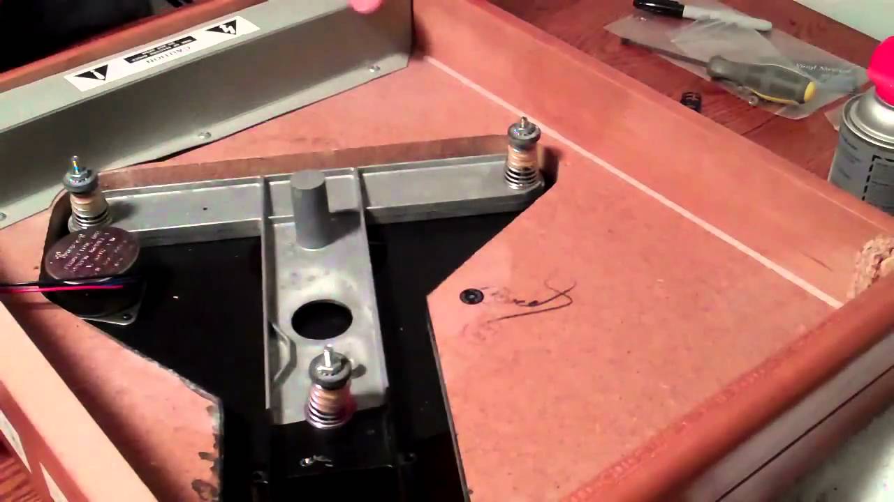 Installing an upgraded AR turntable spring and stud kit - YouTube