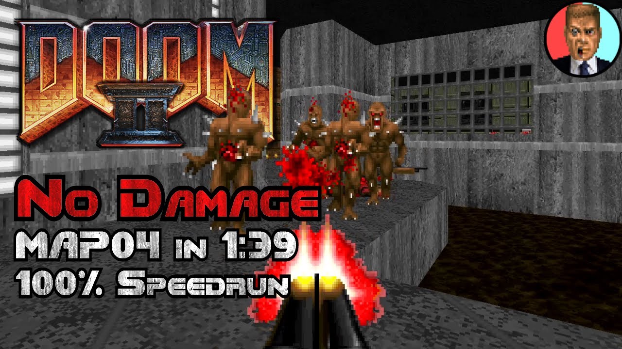 [World Record] No Damage Max Speedrun of Doom 2 Map 04 in 1:39 - YouTube