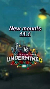 New mounts from Undermine(d) the new patch of world of warcraft - YouTube