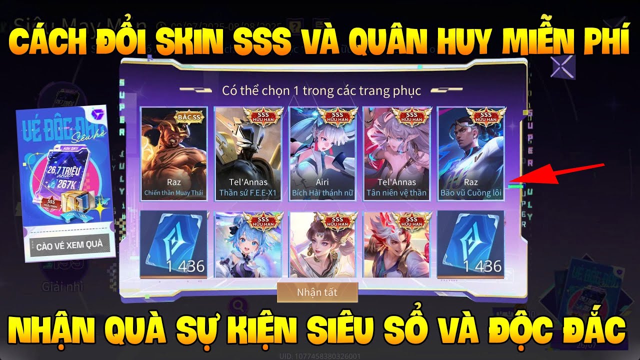 Liên Quân | Cách Nhận Skin SSS Và Quân Huy Miễn Phí Từ Sự Kiện Siêu Sổ ...