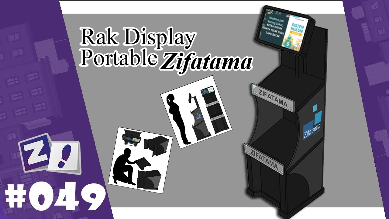 Desain Rak Display Portable Zifatama | Tugas Akhir | Desain Produk ...
