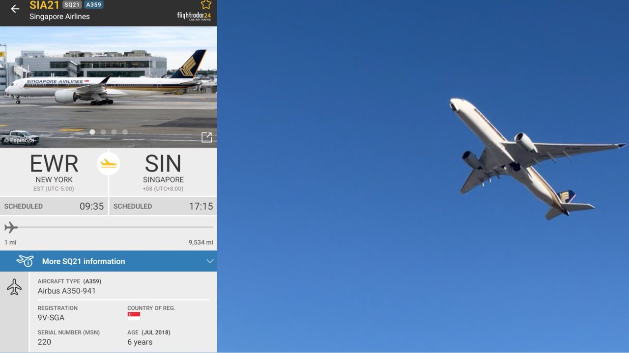 Singapore Airlines #21 LOOPS Around EWR to Changi! - YouTube