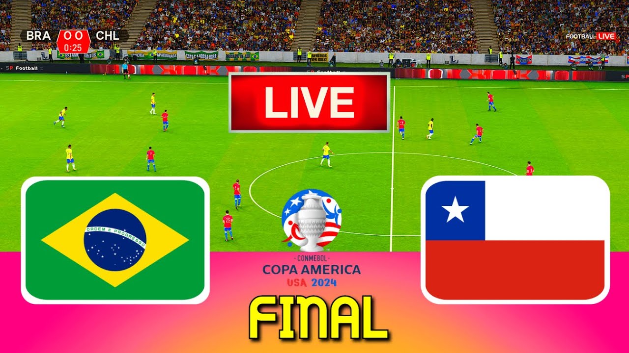 BRAZIL vs CHILE - Final Copa America 2024 | Full Match All Goals | Live ...