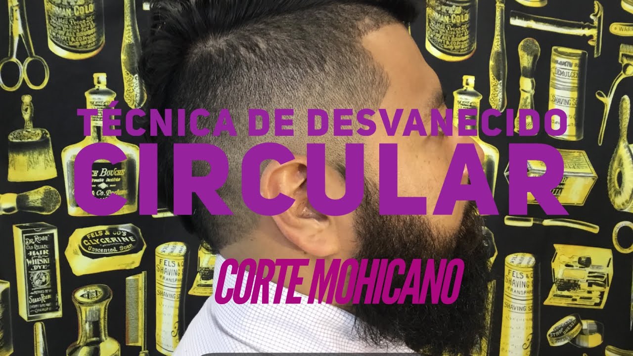 Corte de cabello fade mohicano Mohawk moica etc con técnica de ...