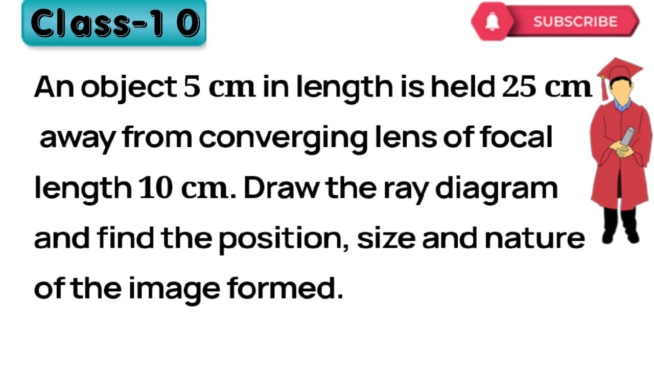 An Object 5 Cm In Length Is Held 25 Cm Away From A Converging Lens Of An Object 5 Cm In Length Is Held 25 Cm Away From A Converging Lens Of