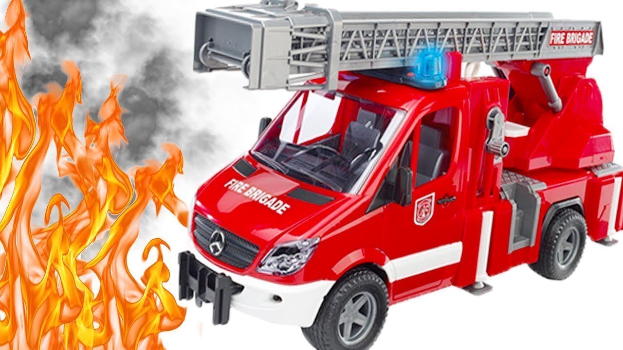 Police car, Fire truck , Transport Truck ,Garbage Truck move | Car Toys ...