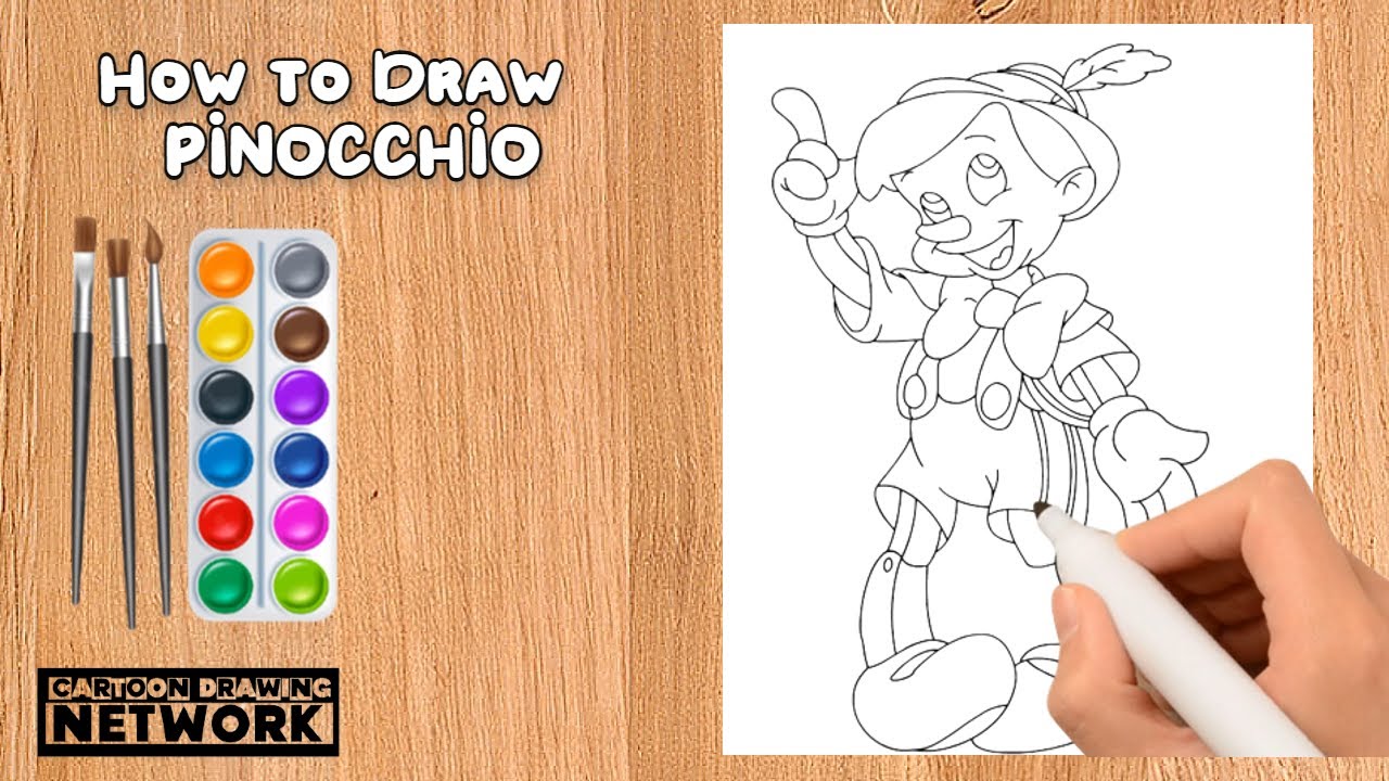 😍How To draw PINOCCHIO 😍 | Cartoon Drawing Network - YouTube