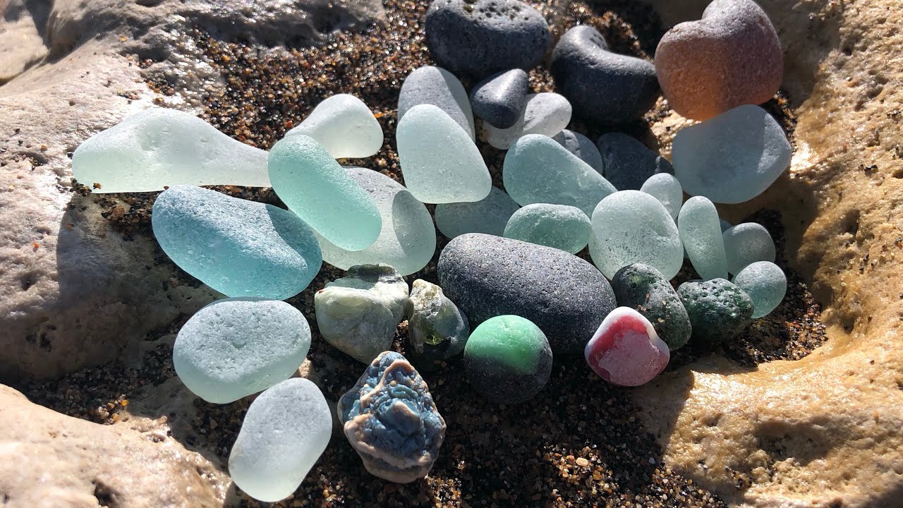 Massive Sea Glass Adventure…. Andyroo gets carried away!! - YouTube