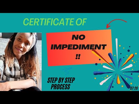 Certificate of No Impediment - YouTube