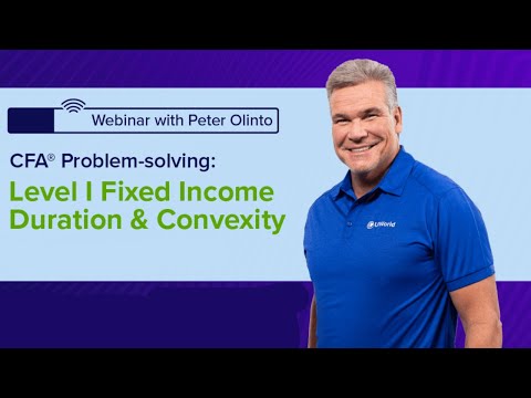 CFA Problem solving Level I Fixed Income Duration and Convexity WEBINAR ...
