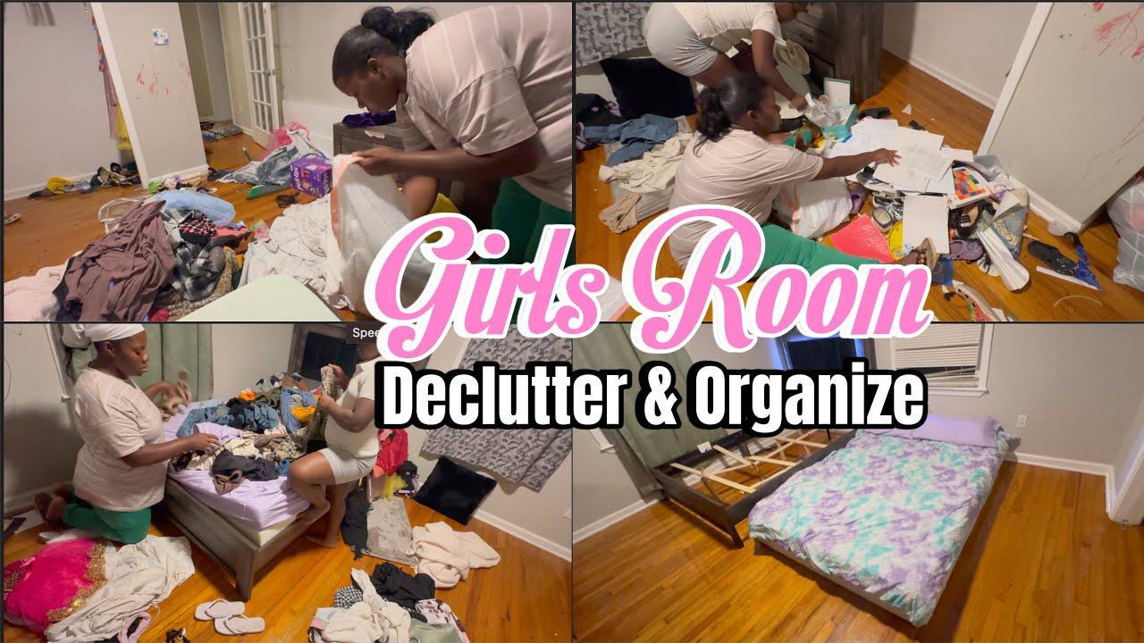Girls Room Declutter & Organize: Clean With Me! - YouTube