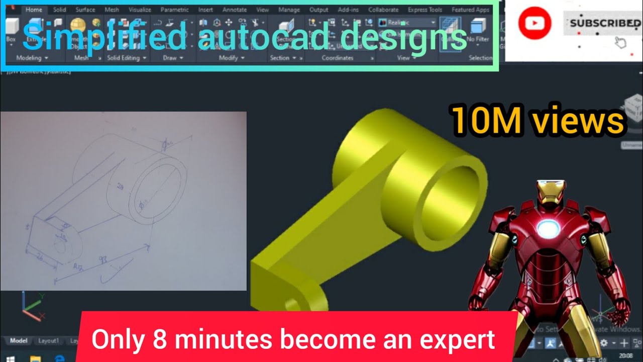Simplified Autocad designs - YouTube