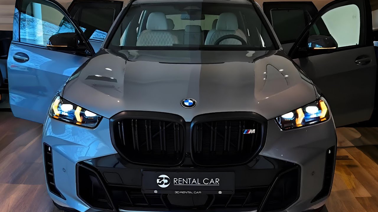 2024 BMW X5 M60i Super naked Luxurious SUV in detail view interior and ...