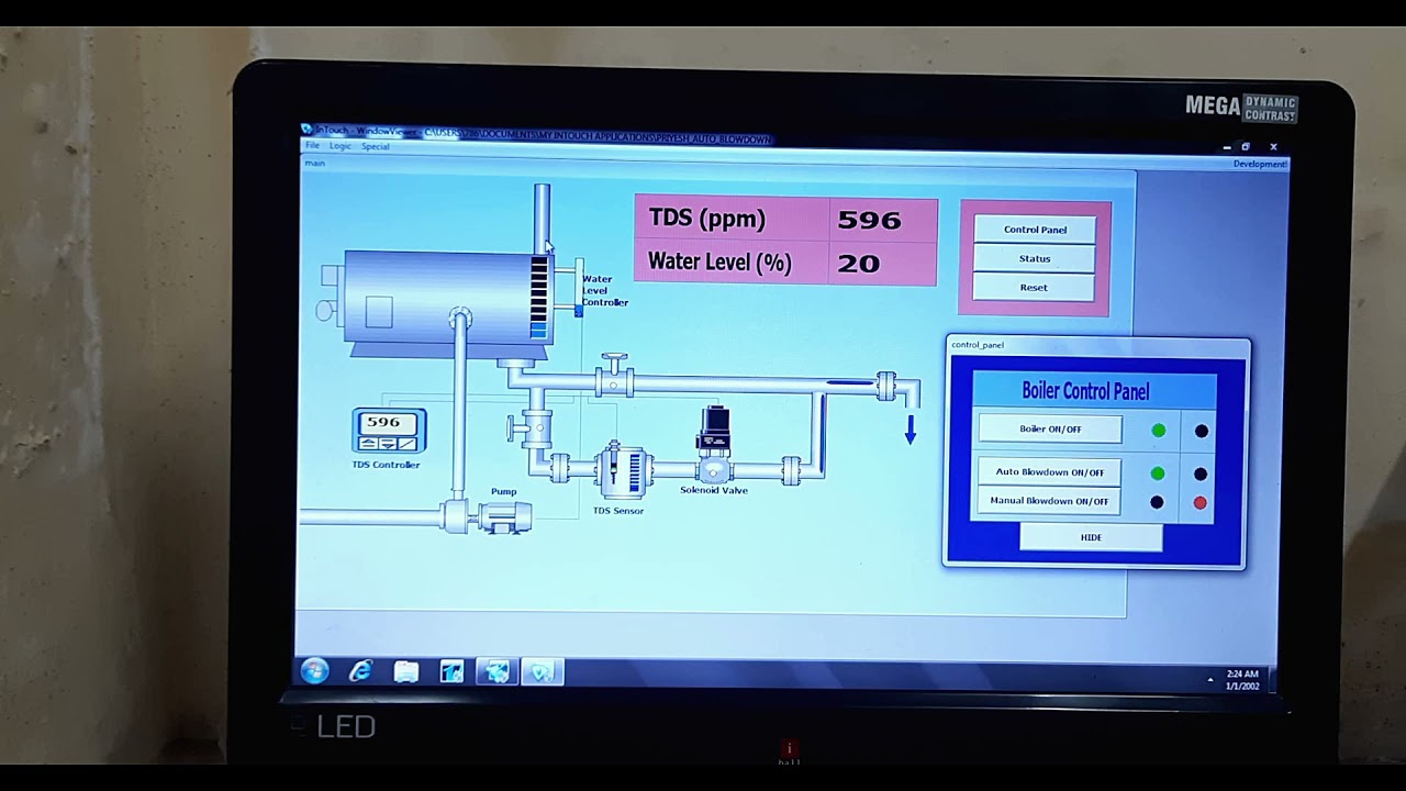 Automatic Blowdown System for Boilers - SCADA demo - YouTube