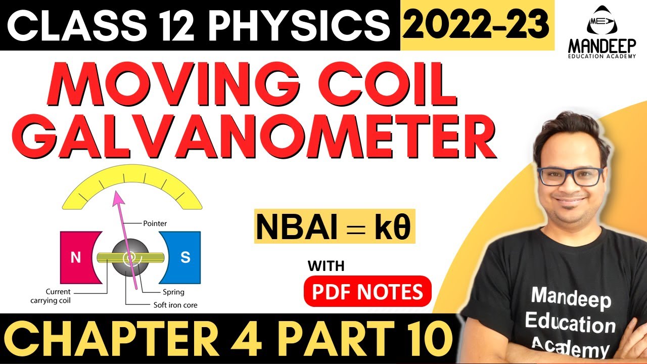 Moving Coil Galvanometer Class 12 Physics Chapter 4 | CBSE Board Exams ...