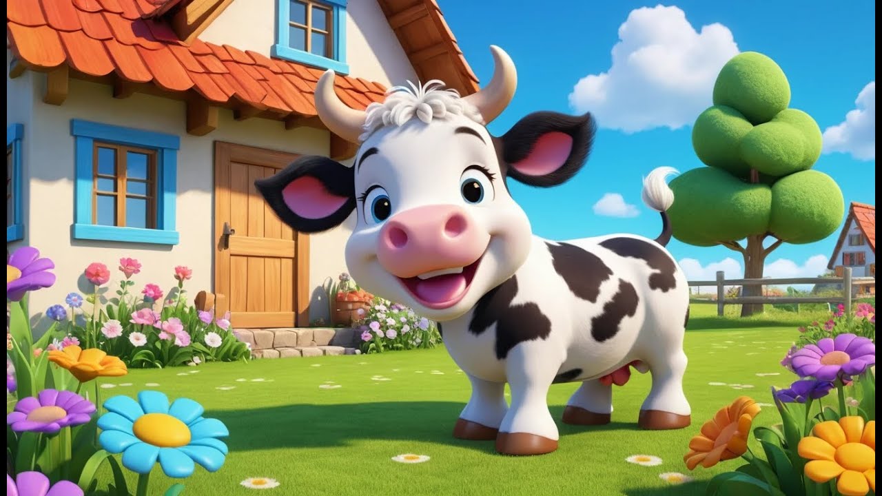 Baby Moo Moo Dancing | Fun Dance Song for Toddlers | Adorable Baby Cow ...
