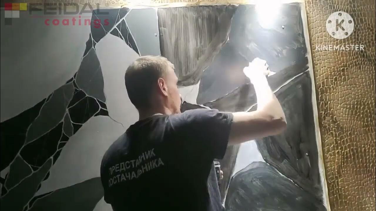 Как "нарисовать" мрамор обычными красками для стен? Смотрим мастер ...