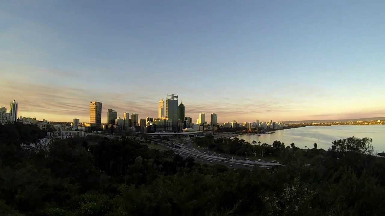 Perth - Sunset from Kings Park - YouTube