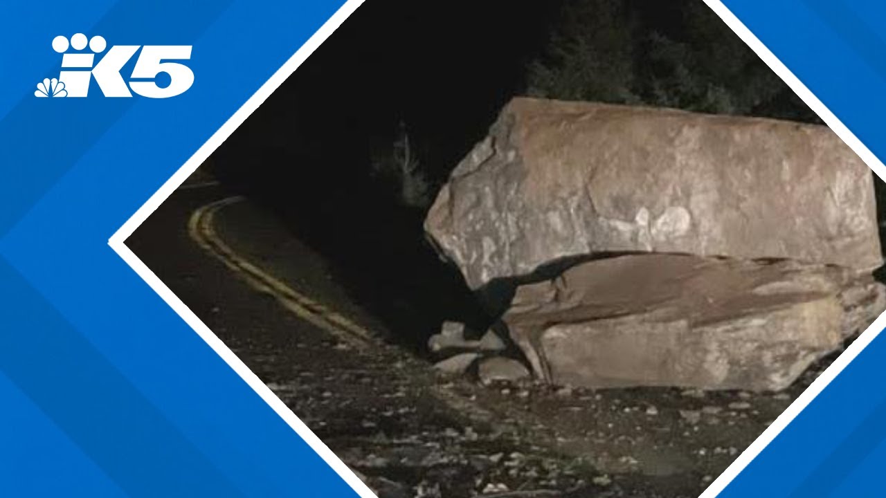 Car-sized boulders block SR 11 south of Bellingham after rockslide ...