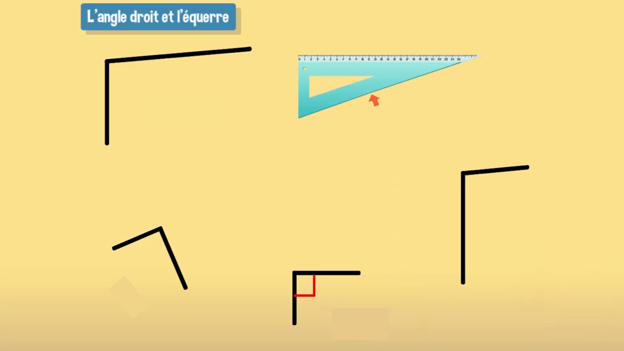 Géométrie : l'angle droit et l'équerre - CE2 - YouTube