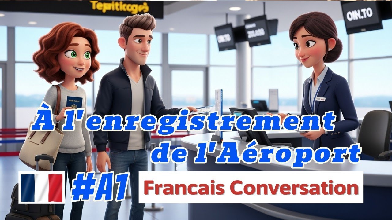 Learn French for Beginners - Everyday Travel Dialogue at the Airport ...