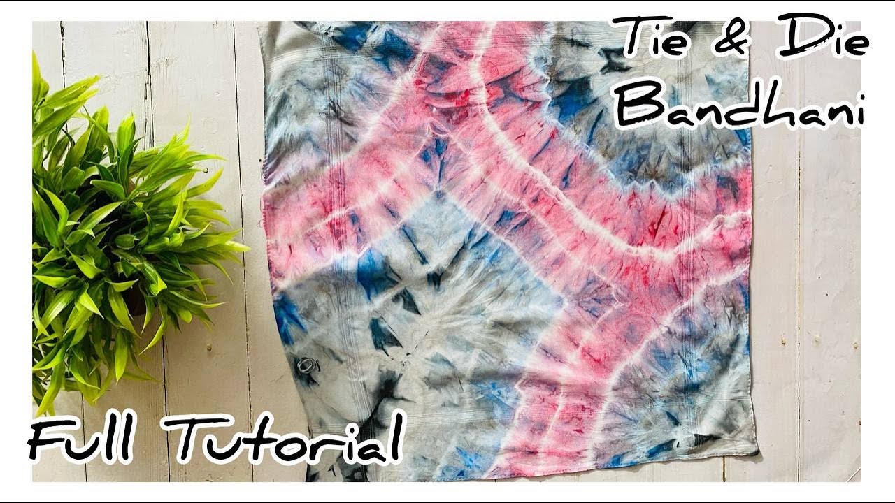 DIY Tie and Dye| Ombre Dyeing Duppatta | Chiffon| Bandhani | Bandhej ...