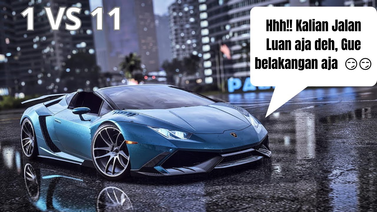 Lamborghini Biru Menantang Mobil Mobil Balap Lainnya || Lambo Biru ...