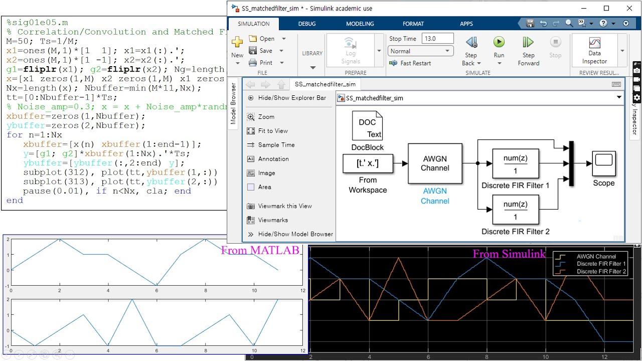 Matched Filter, Correlation, and Convolution (MATLAB/Simulink Simulation) - YouTube