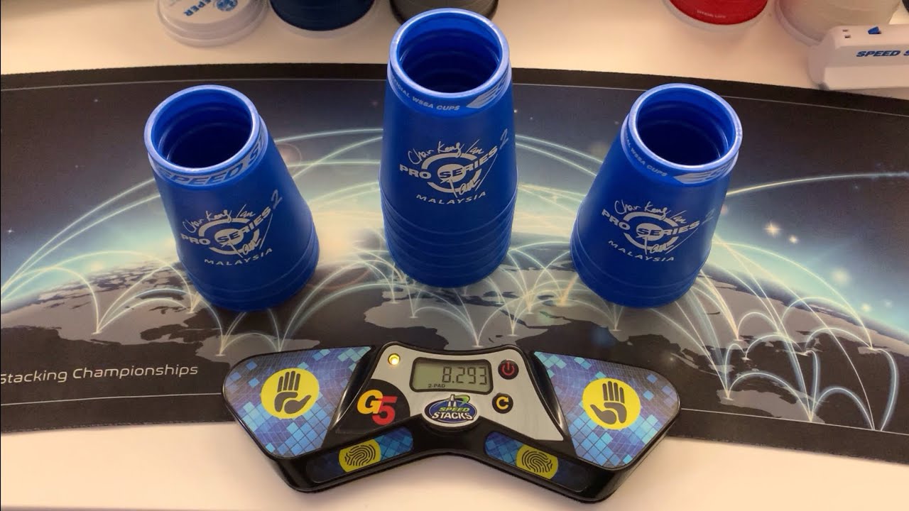 SPEED STACKS - Cup Stacking in Original Full Cycle ( New Record ) - ( 8.293 ) - YouTube