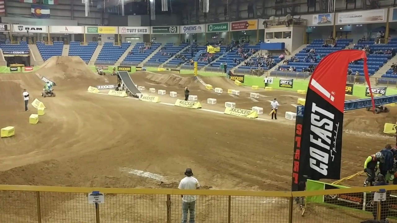2017 Kicker Arena Cross Quad Amateur Sunday Main - Denver - YouTube