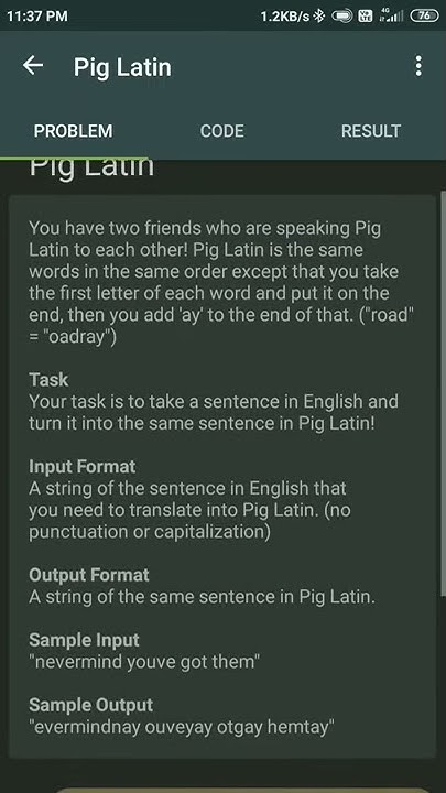 Sololearn code coach solutions for Pig Latin - YouTube