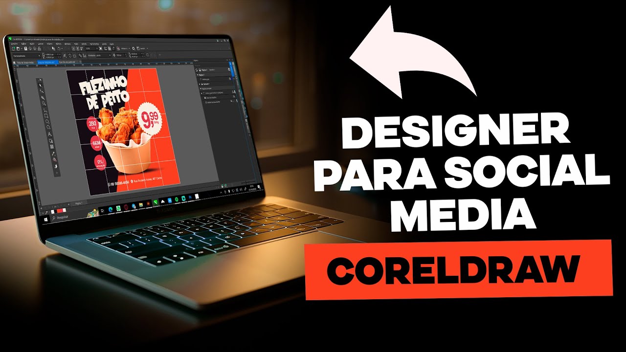 DESIGNER INICIANTE - Como criar um post para social media no CORELDRAW ...