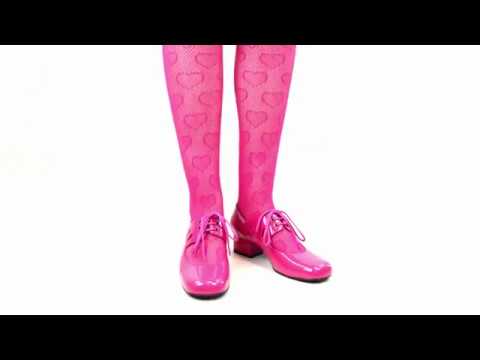 Modshoes ladies tights pink love hearts