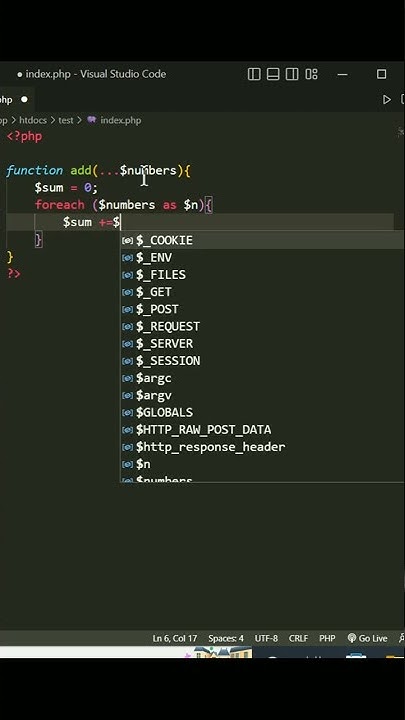 Php Variable Variable Argument Php Add Numbers In Php Shorts Programming Youtube