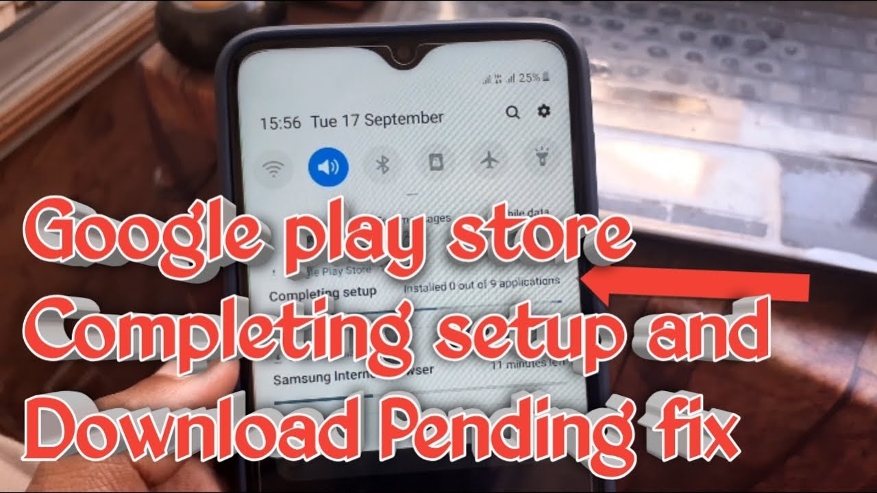 How To Fix Google Play Store Completing Setup Or Download Pending Error! - YouTube