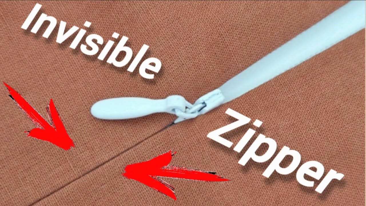 The way to install invisible zipper in just 4 mins/ @zahrasewingtips78 ...