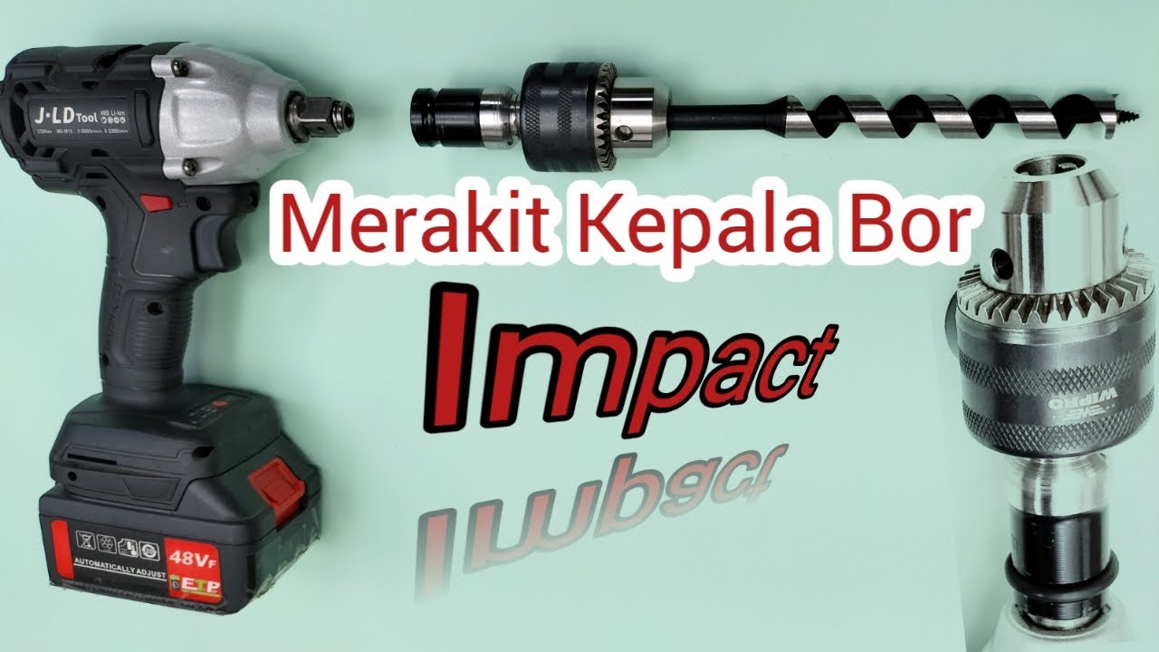 Membuat adaptor bor ke impact menggunakan mesin bubut besi - YouTube