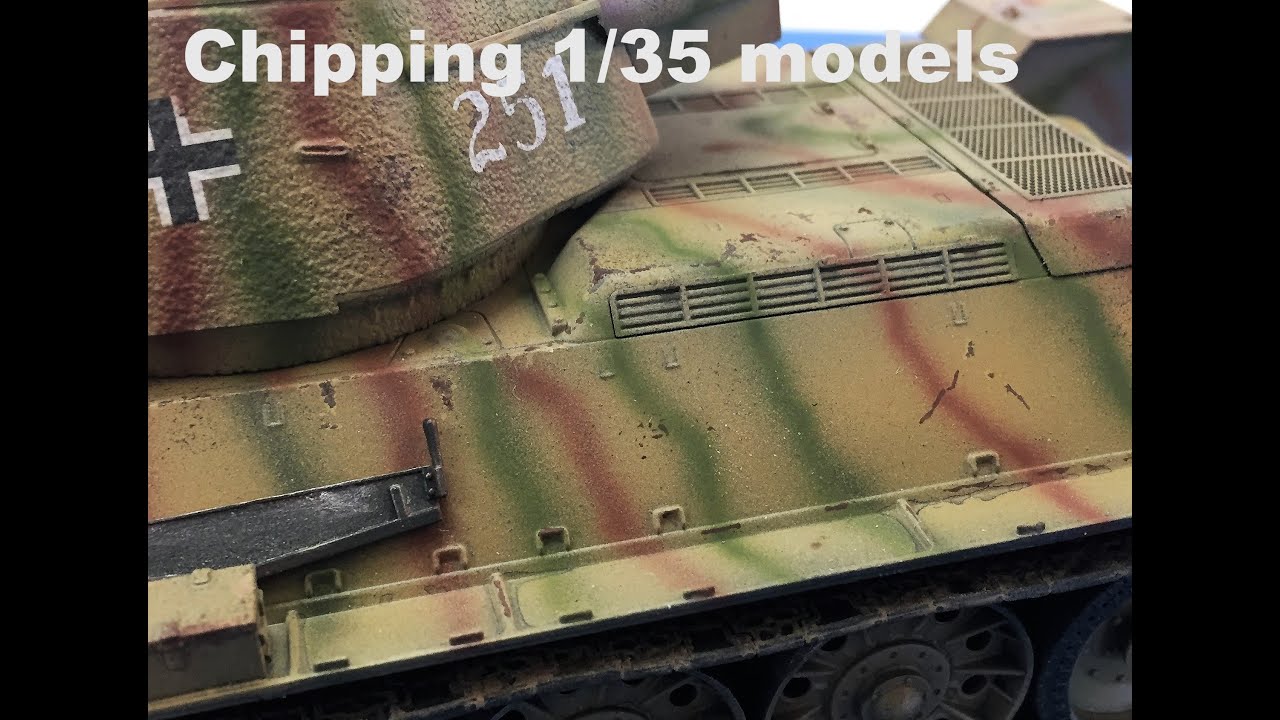 Chipping 1/35 scale models - YouTube