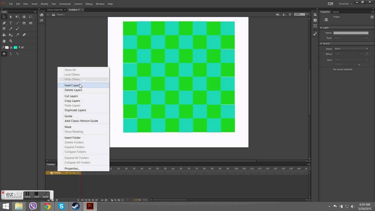 Flash CC basic chess - YouTube