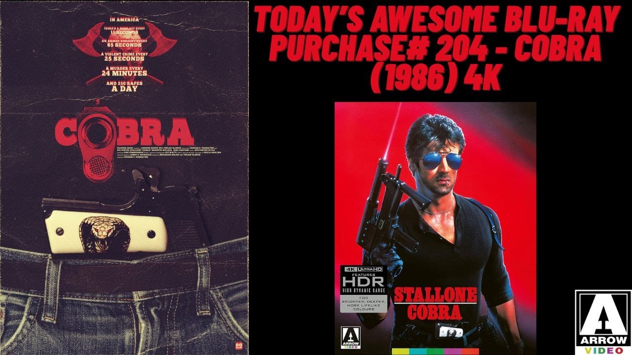 TODAY'S AWESOME BLU-RAY PURCHASE #204 - Cobra (1986) 4K - YouTube